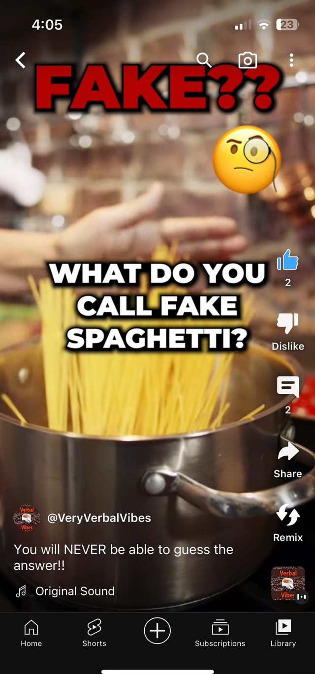 MAT YOU CALL FAKE SPAGHETTI? Share Verbal @VeryVerbalVibes Remix You ...