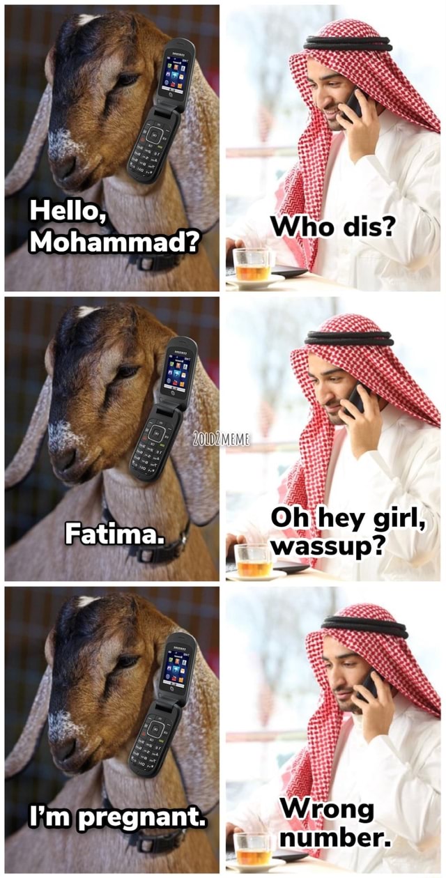 Hello, Mohammad? Fatima. pregnant. number. - iFunny