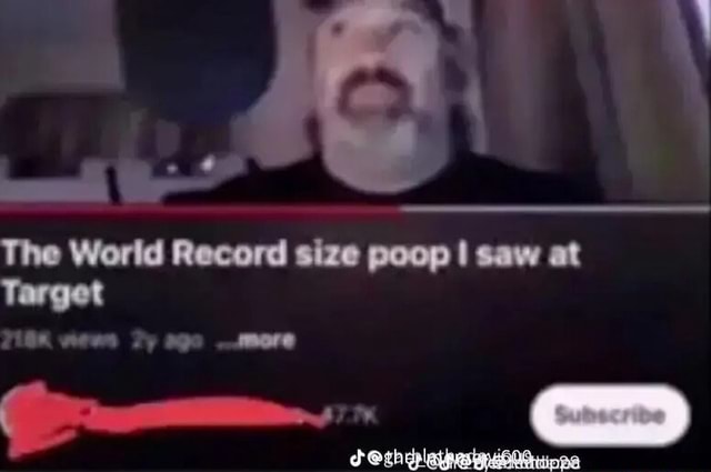 The World Record size poop I saw at Target wees Py age ..mmeere - iFunny