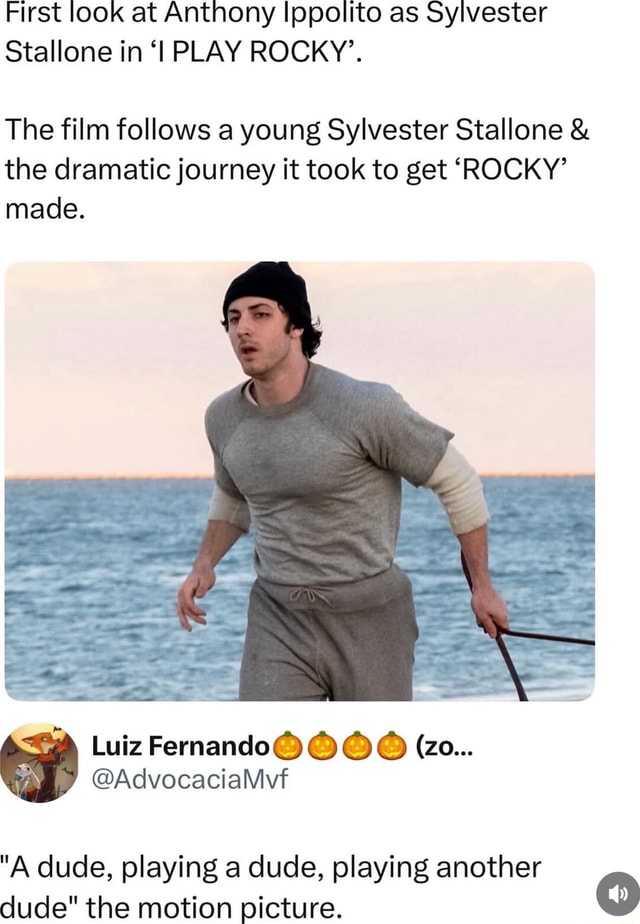 First look at Anthony Ippolito as Sylvester Stallone in PLAY ROCKY ...