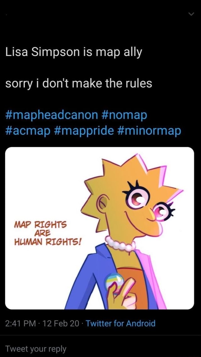 Lisa Simpson is map ally sorry i don't make the rules #mapheadcanon # ...