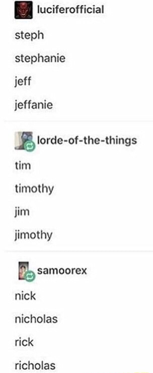 Luciferofficial steph stephanie jeff jeffanie lorde-of-the-things tim ...