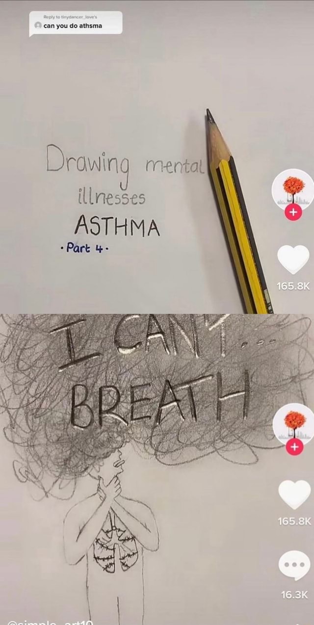 Can you do athsma Drawing mental illnesses ASTHMA 16 Part - iFunny