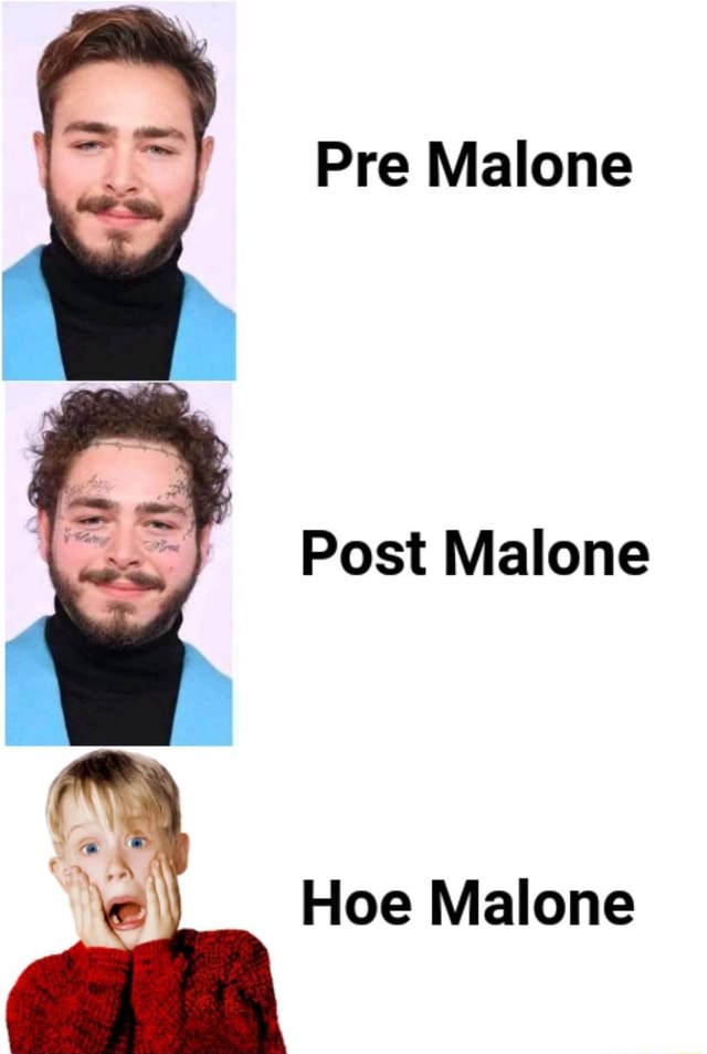 Pre Malone Post Malone Hoe Malone - iFunny