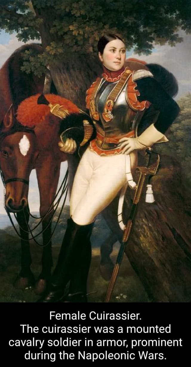 Female Cuirassier. The cuirassier was mounted cavalry soldier in armor, prominent during the ...
