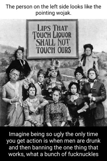 The person on the left side looks like the pointing wojak. Lips THAT I ...