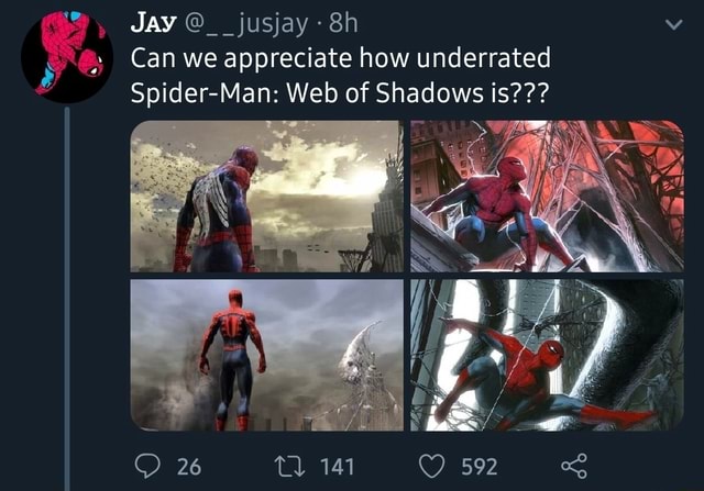 S e y Can we appreciate how underrated Spider-Man: Web of Shadows is ...