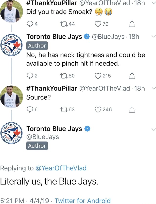 #ThankYouPillar neV lad - Did you trade Smoak? ABOUT SNEEZE 1144 79 ...