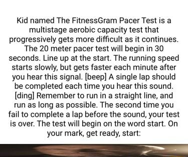 Kid named The FitnessGram Pacer Test is a multistage aerobic capacity ...