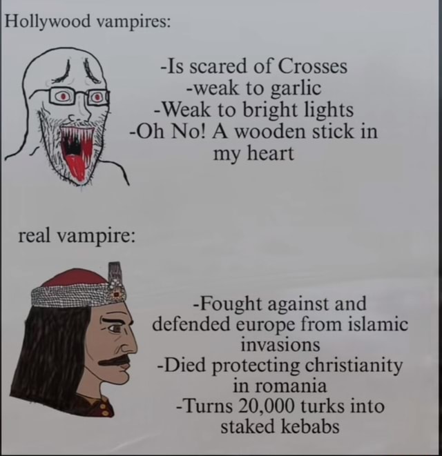 Hollywood vampires: -Is scared of Crosses -weak to garlic -Weak to ...