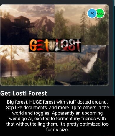 Get Lost! Forest Big forest, HUGE forest with stuff dotted around. Scp ...