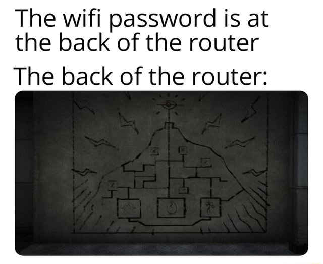 The wifi password is at the back of the router The back of the router ...