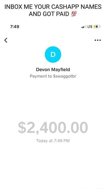 INBOX ME YOUR CASHAPP NAMES AND GOT PAID TE Devon Mayfield Payment To inbox-me-your-cashapp-names-and-got-paid-te-devon-mayfield-payment-to
