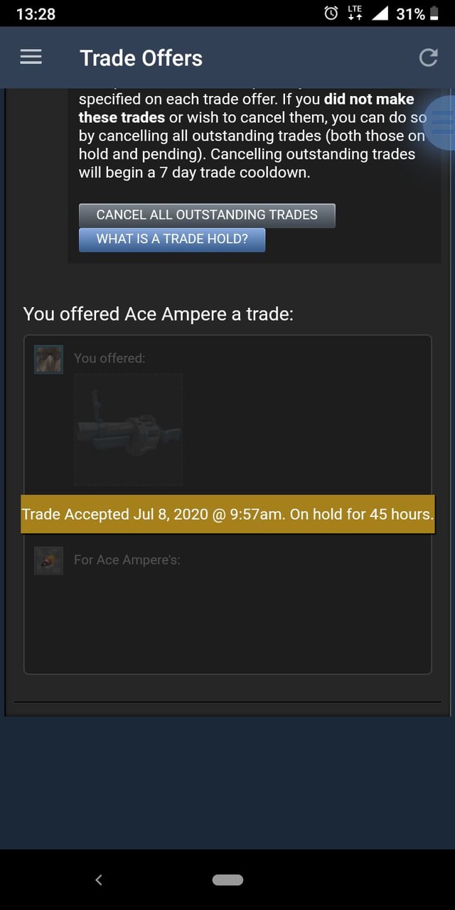 Trade Offers CC these trades or wish to cancel them, you can do si by ...