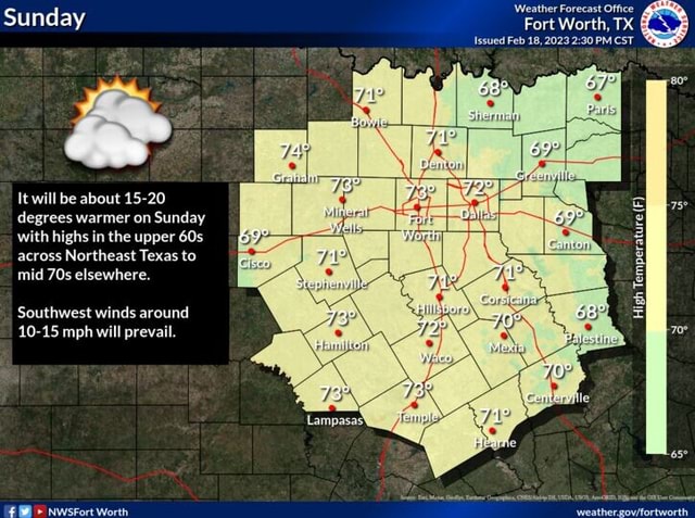 Issued Feb 18, 2023 PM CST 'Weather Forecast Office Sunday Fort Worth ...