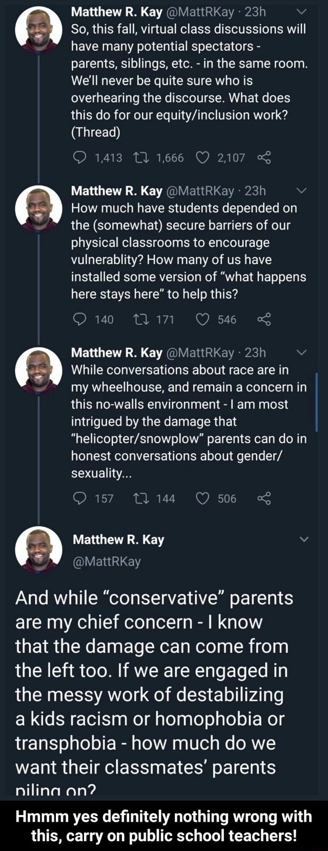 Matthew R. Kay @MattRKay So, this fall, virtual class discussions will ...