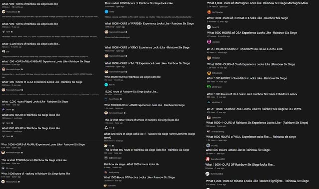 What 7000 HOURS of Rainbow Six Siege looks like 1.9M views 10 montns ...
