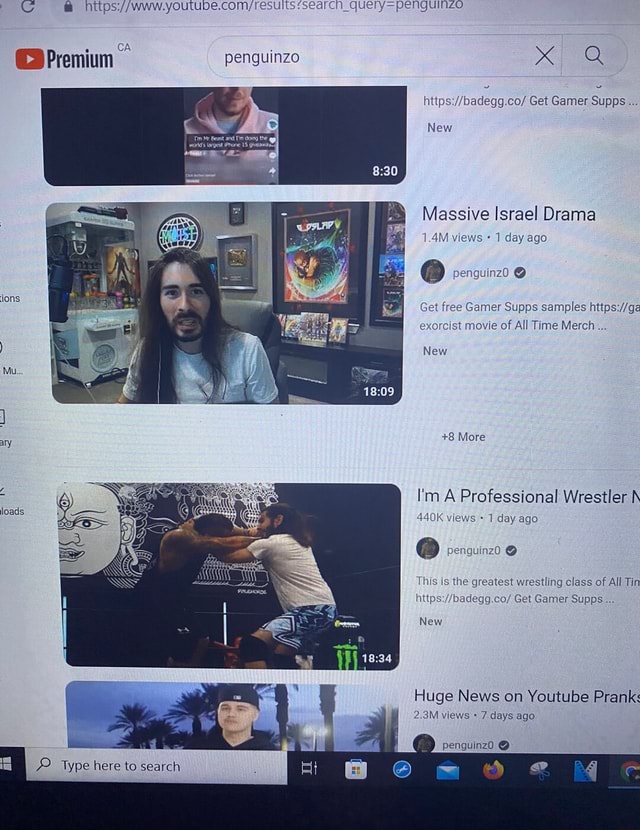Premium penguinzo I Get Gamer Supps New Massive Israel Drama 1.4M views 1 day ago @ penguinz0 ...