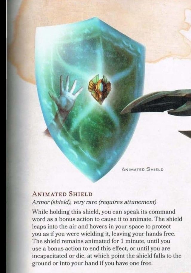 AnimaTeo SHieLo ANIMATED SHIELD Armor (shield), very rare (requires ...