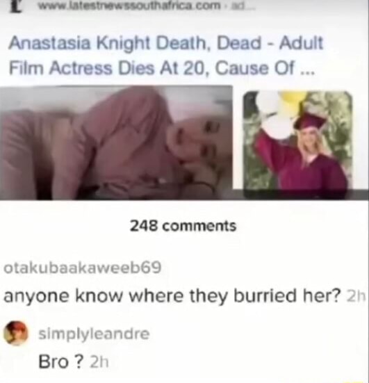 Lstestrwewssouthairca Com Anastasia Knight Death Dead Adult Film Actress Dies At 20