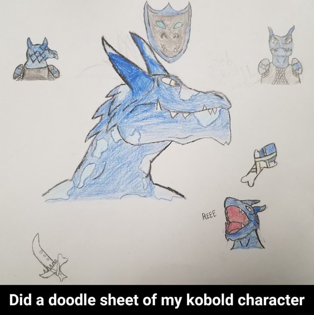 Did a doodle sheet of my kobold character - Did a doodle sheet of my ...