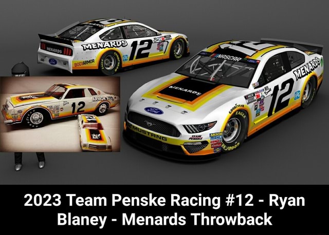 2023 Team Penske Racing #12 Ryan Blaney Menards Throwback - 2023 Team ...