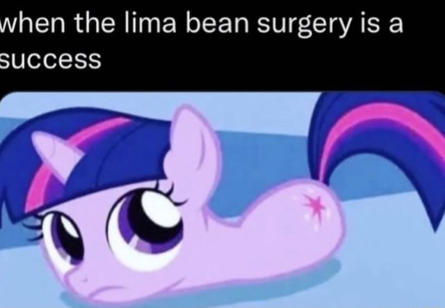 When the lima bean surgery is a success - iFunny