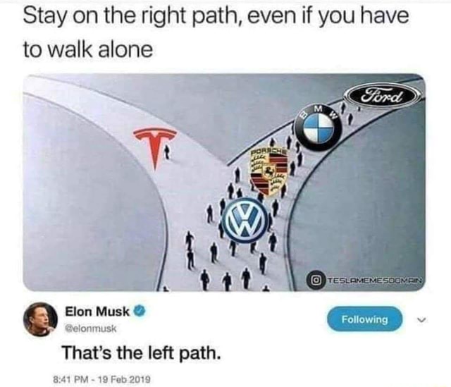 Stay on the right path, even if you have to walk alone That's the left ...