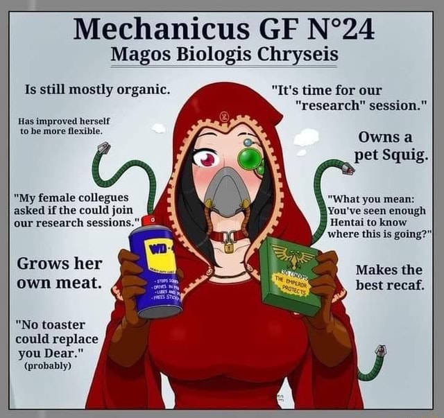 Mechanicus GIF Magos Biologis Chryseis Is still mostly organic. "It's ...