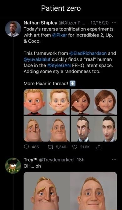 Patient zero Nathan Shipley @CitizenPl... Today's reverse toonification ...