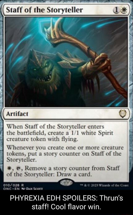 Of che Storyteller Artifact Q) When Staff of the e enters the ...