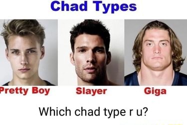Chad Types pretty Boy Slayer Giga Which chad type u? - iFunny