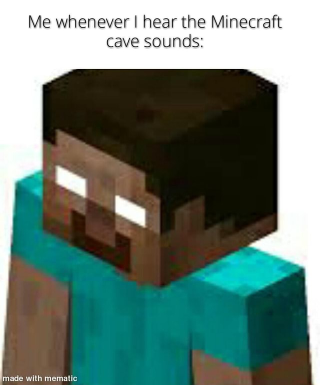 Me whenever I hear the Minecraft cave sounds: - iFunny