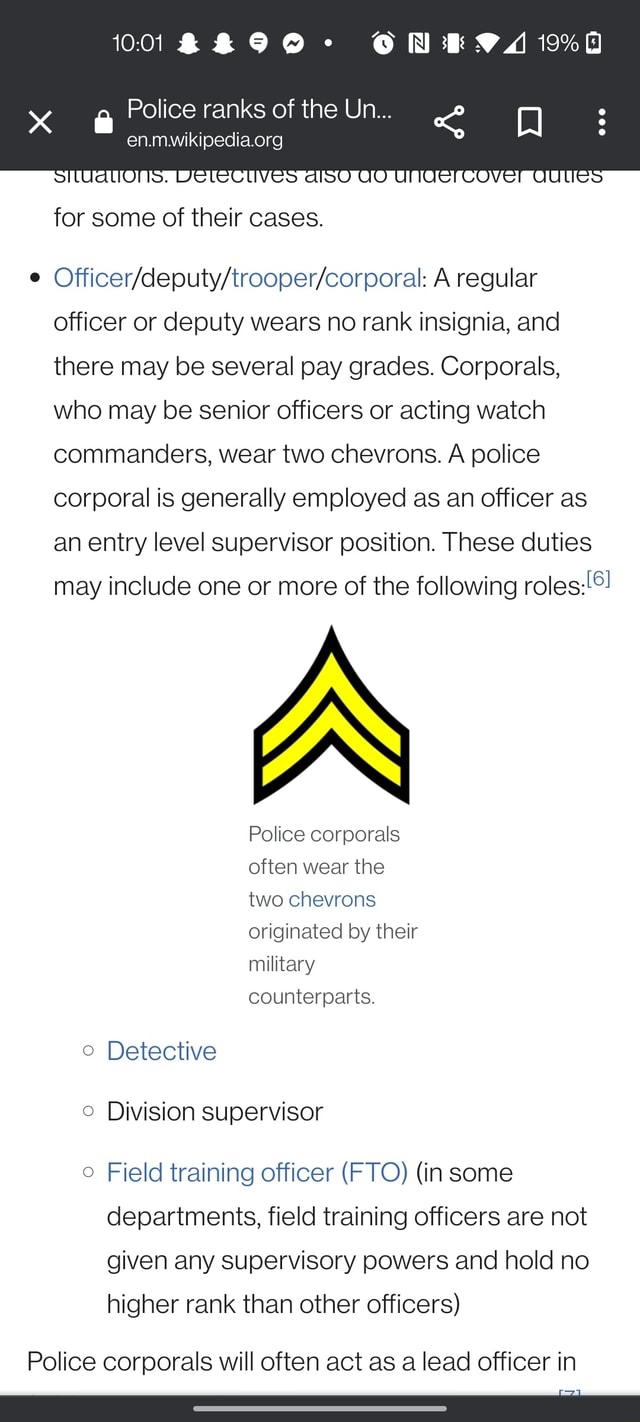 ON Police ranks of the Un... we for some of their cases. A regular ...