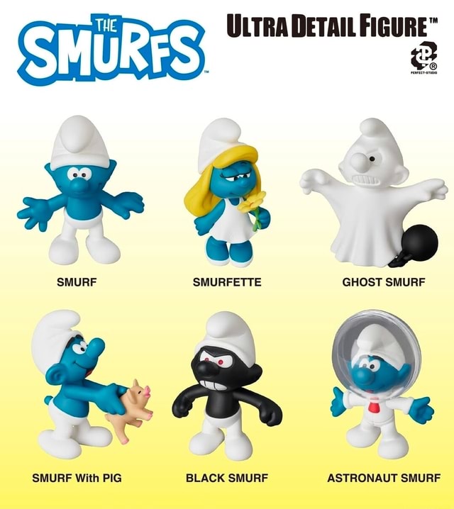 ULTRA DETAIL FIGURE" SMURFSI te FF. SMURF SMURFETTE GHOST SMURF L "6 dj ...