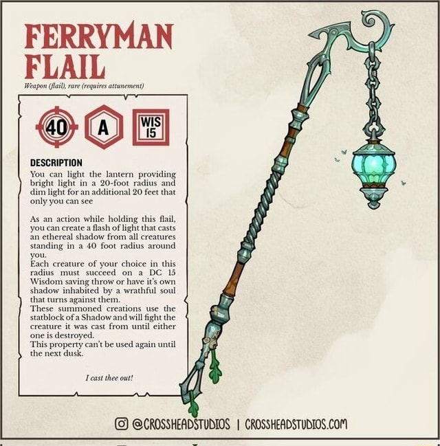 FERRYMAN FLAIL Weapon (lai, rare (require attunement) DESCRIPTION You ...