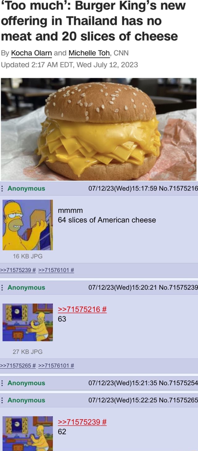 Too much': Burger King's new offering in Thailand has no meat and 20 ...