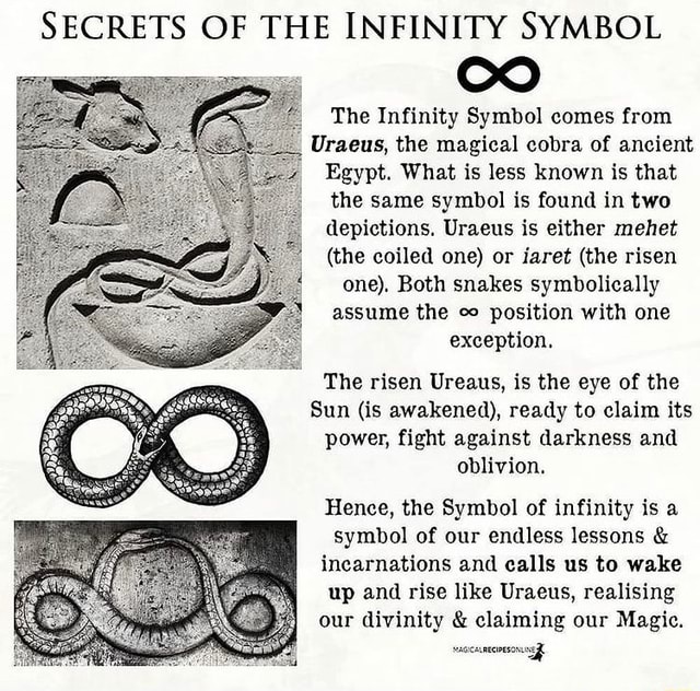 SECRETS OF THE INFINITY SYMBOL co The Infinity Symbol comes from Uraeus ...
