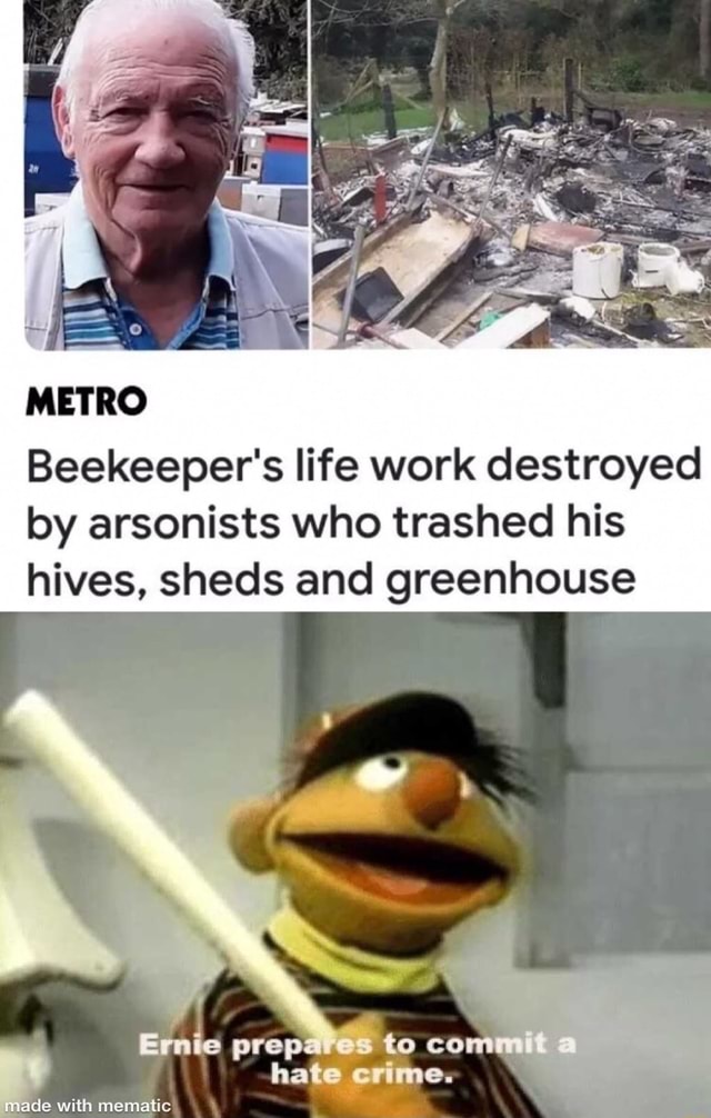 METRO Beekeeper's life work destroyed by arsonists who trashed his ...