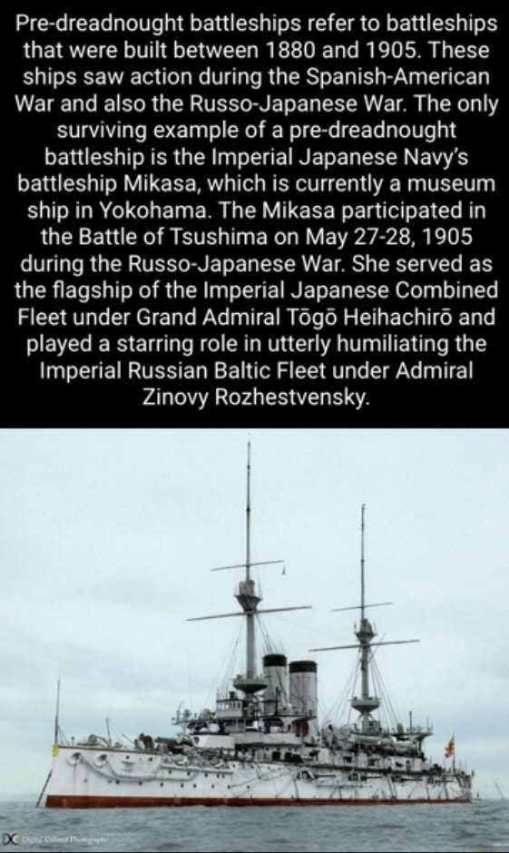 Pre-dreadnought battleships refer to battleships that were built ...