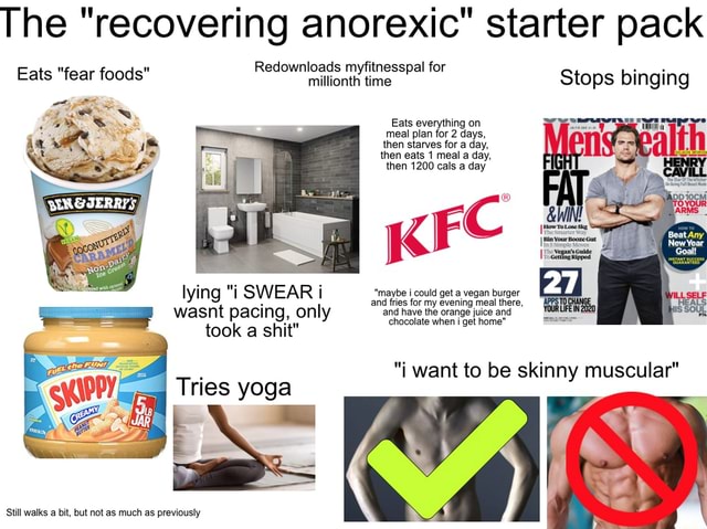 The "recovering anorexic" starter pack Redownloads myfitnesspal for ...