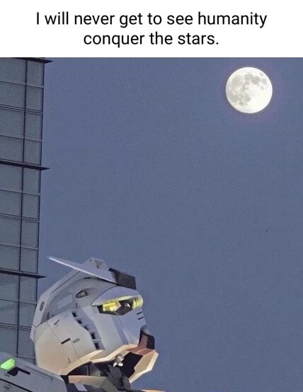 I will never get to see humanity conquer the stars. - iFunny