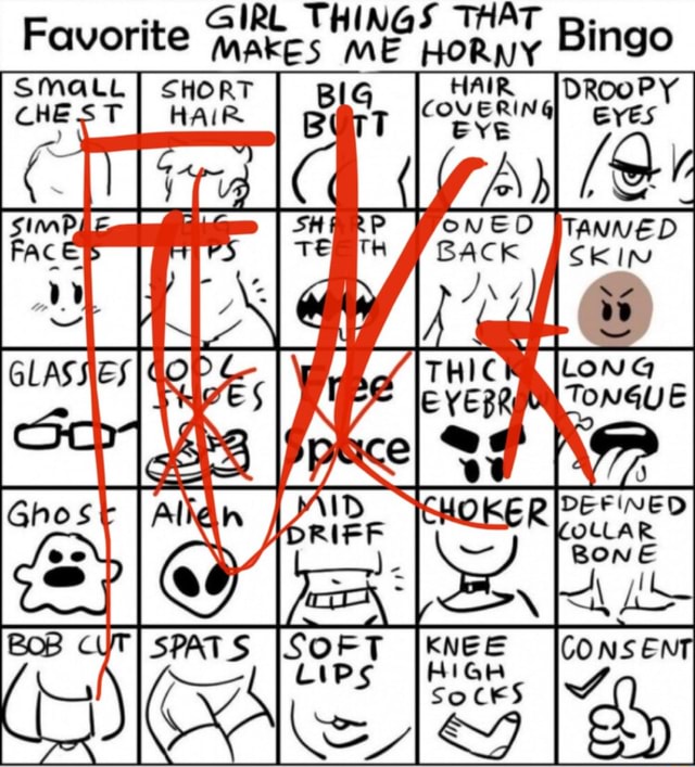 Favorite Girl Things Makes Me That Horny Bingo Covering Rp Oned Th Long Ghost Lips Ollar Bow