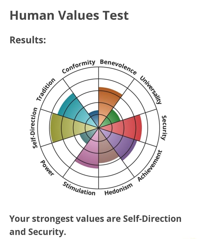 Human Values Test Results: RS Bene len Your strongest values are Self ...