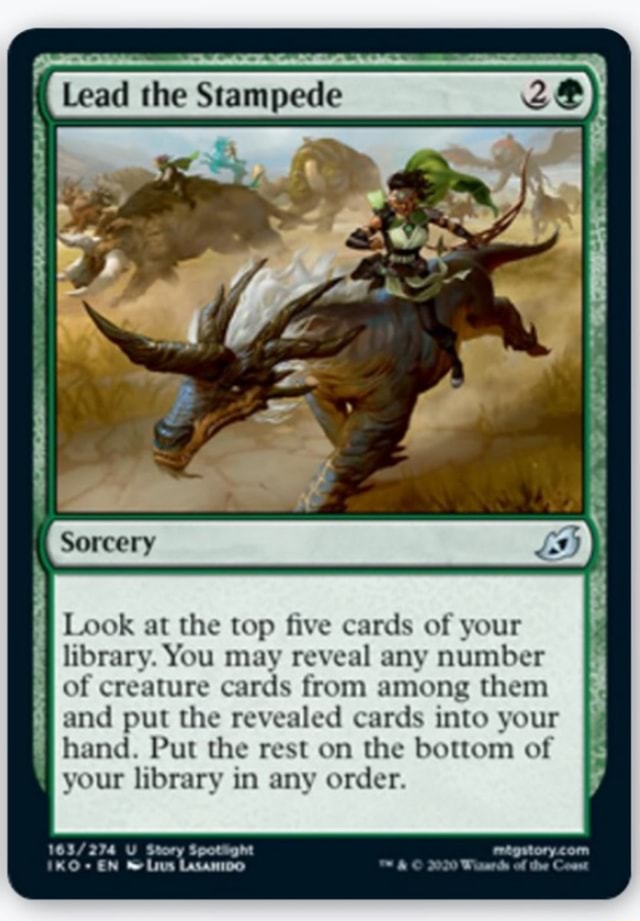 Look at the top five cards of your library. You may reveal any number ...