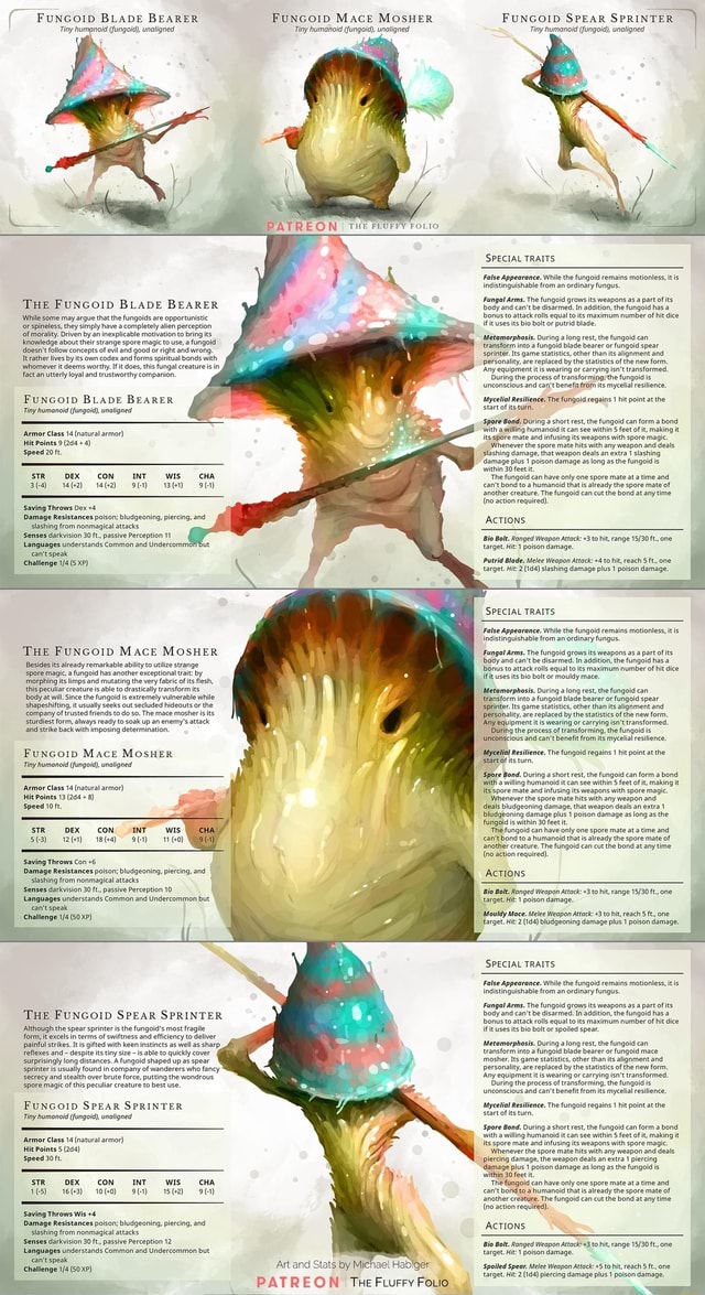 FUNGOID Macs MOSHER Tiny humanoid (fungoid), unaligned FUNGOID BLADE ...