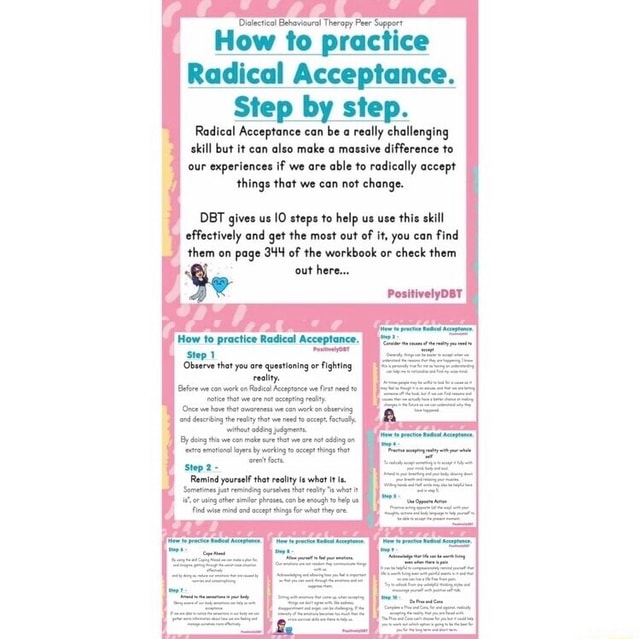 How to practice Radical Acceptance. Step by step. Radical Acceptance ...