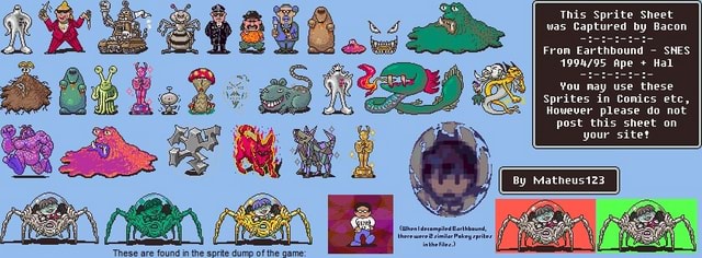This Sprite Sheet was Captured by Bacon From Earthbound SHES Ape + Hal ...