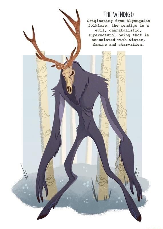 THE WENDIGO Originating from Algonquian folklore, the wendigo evil ...