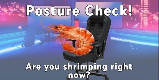 Posture Check! Are you shrimping right now? - iFunny
